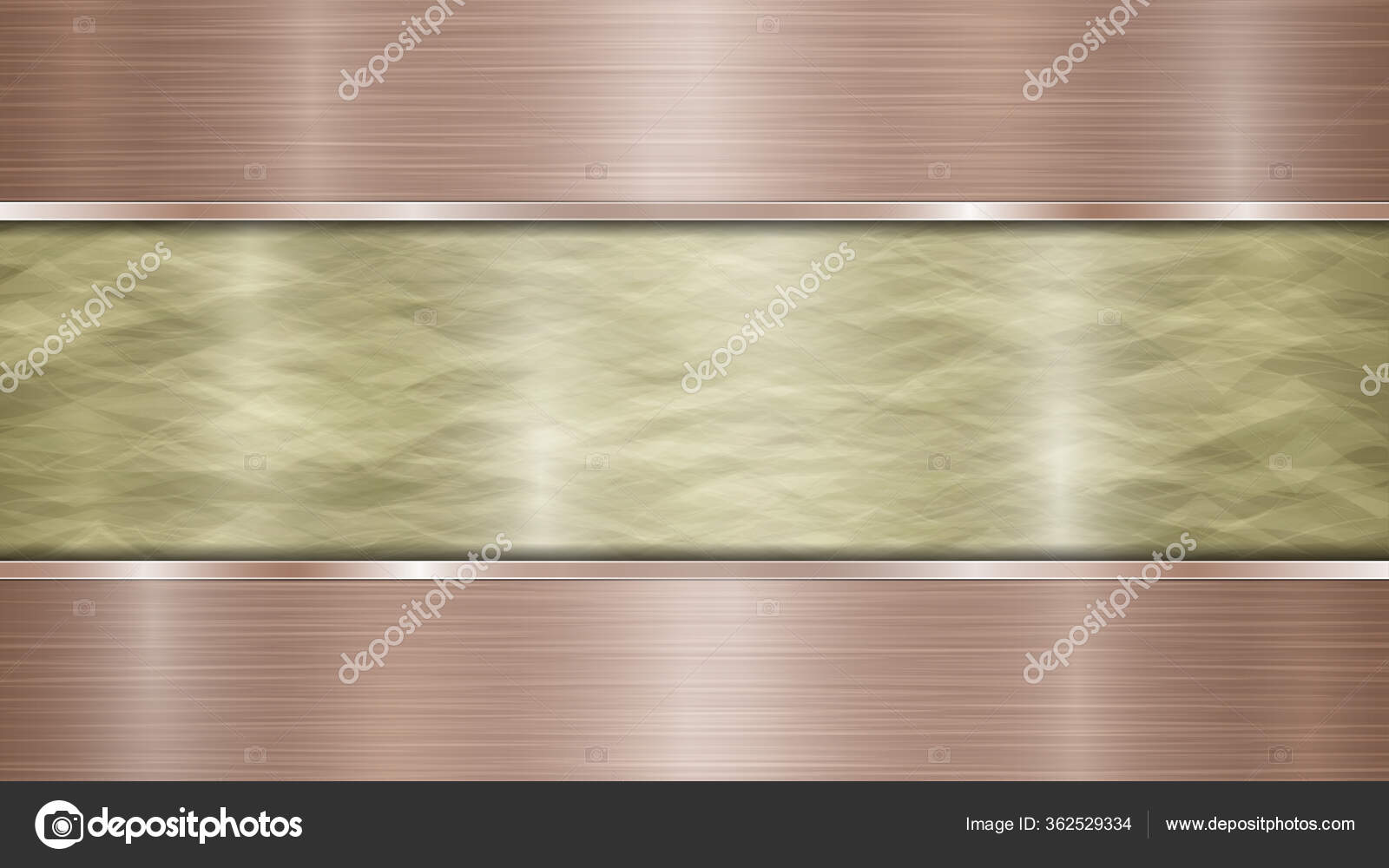 Background Consisting Golden Shiny Metallic Surface Two Horizontal ...