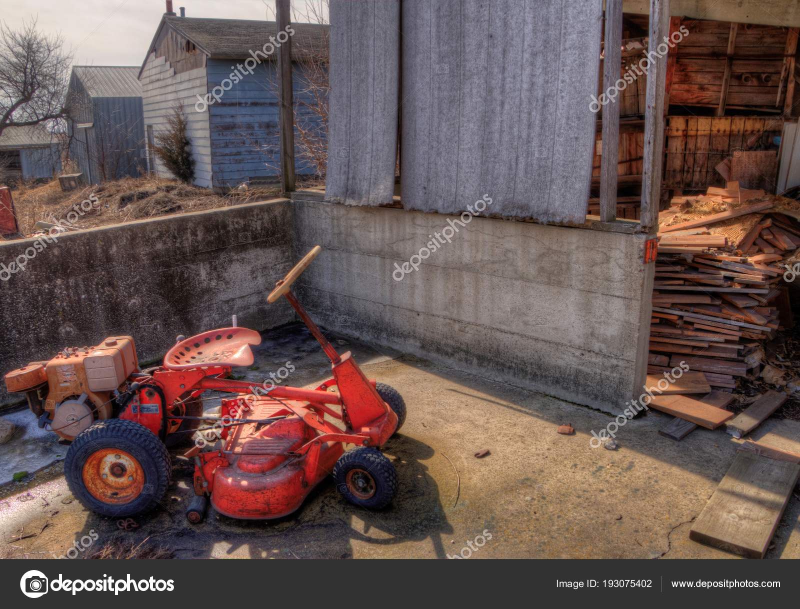 An old neglected Farm and Equipment from the Mid-20th Century in ...
