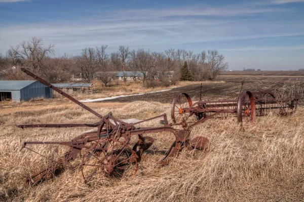 An old neglected Farm and Equipment from the Mid-20th Century in ...