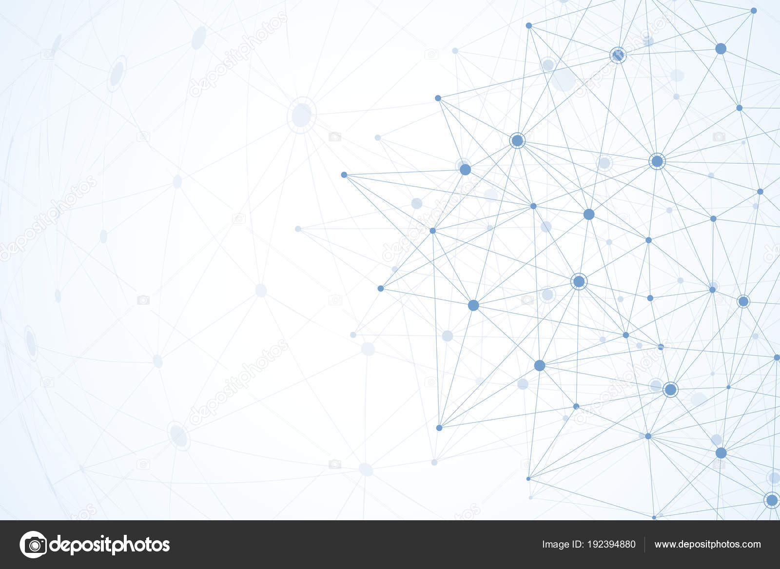 Abstract molecules connect design with points and lines. Atoms ...