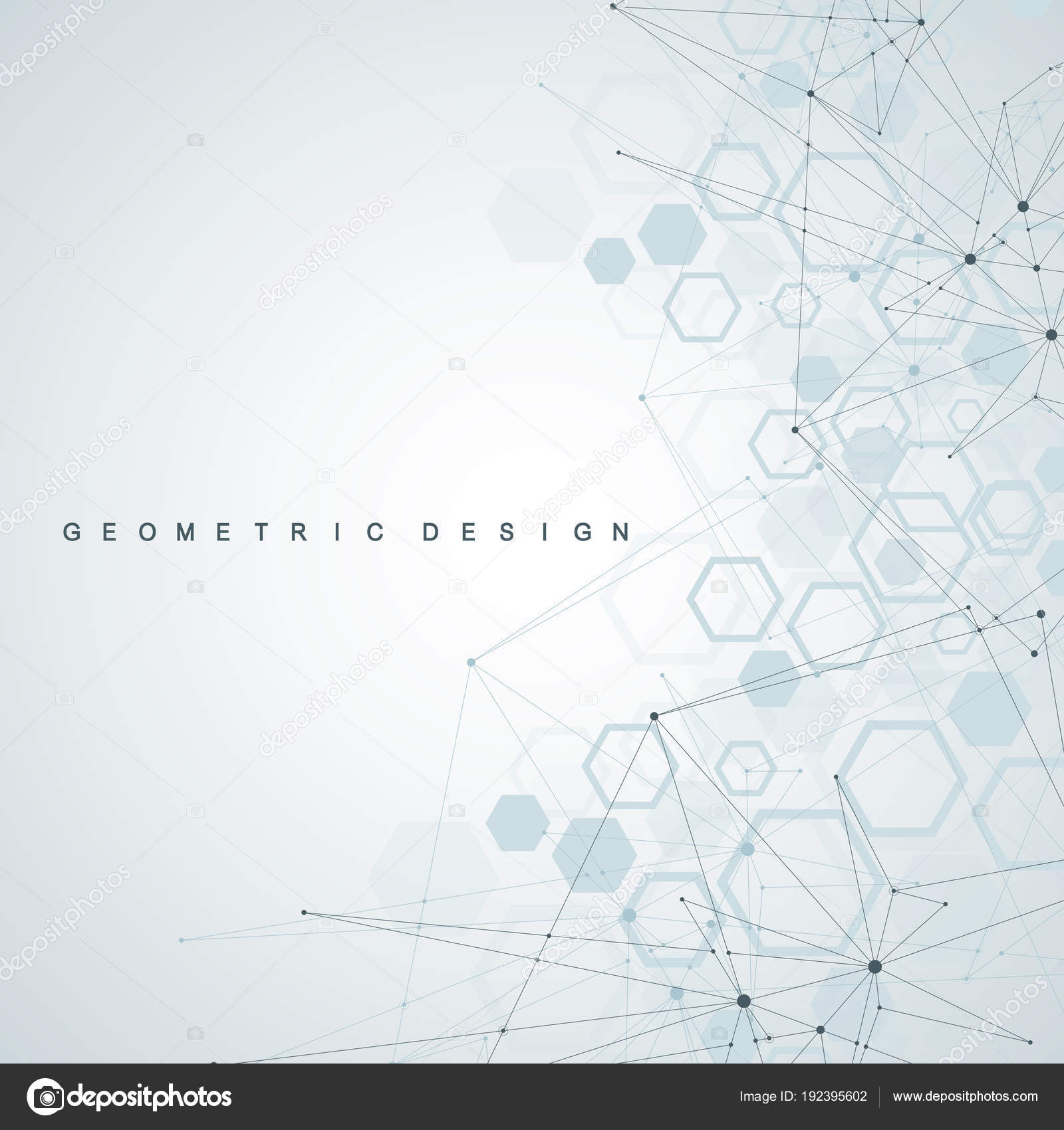 Data technology abstract futuristic vector illustration. Big data visualization. Low poly shape ...