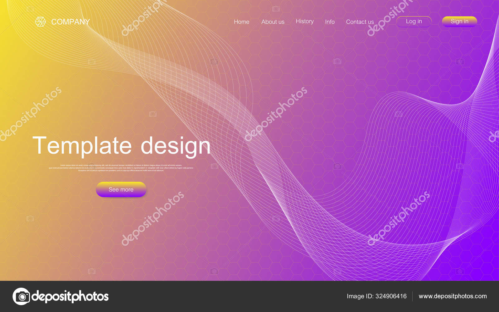 Website template design. Asbtract scientific background with colorful ...
