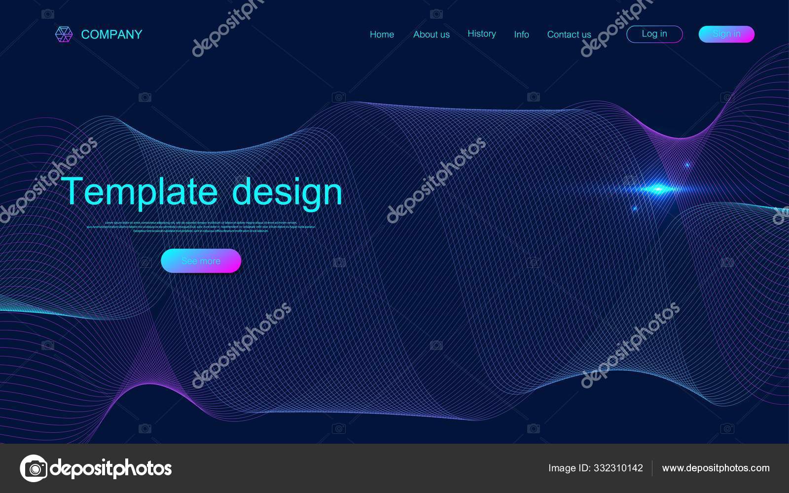 Website template design. Asbtract scientific background with colorful ...