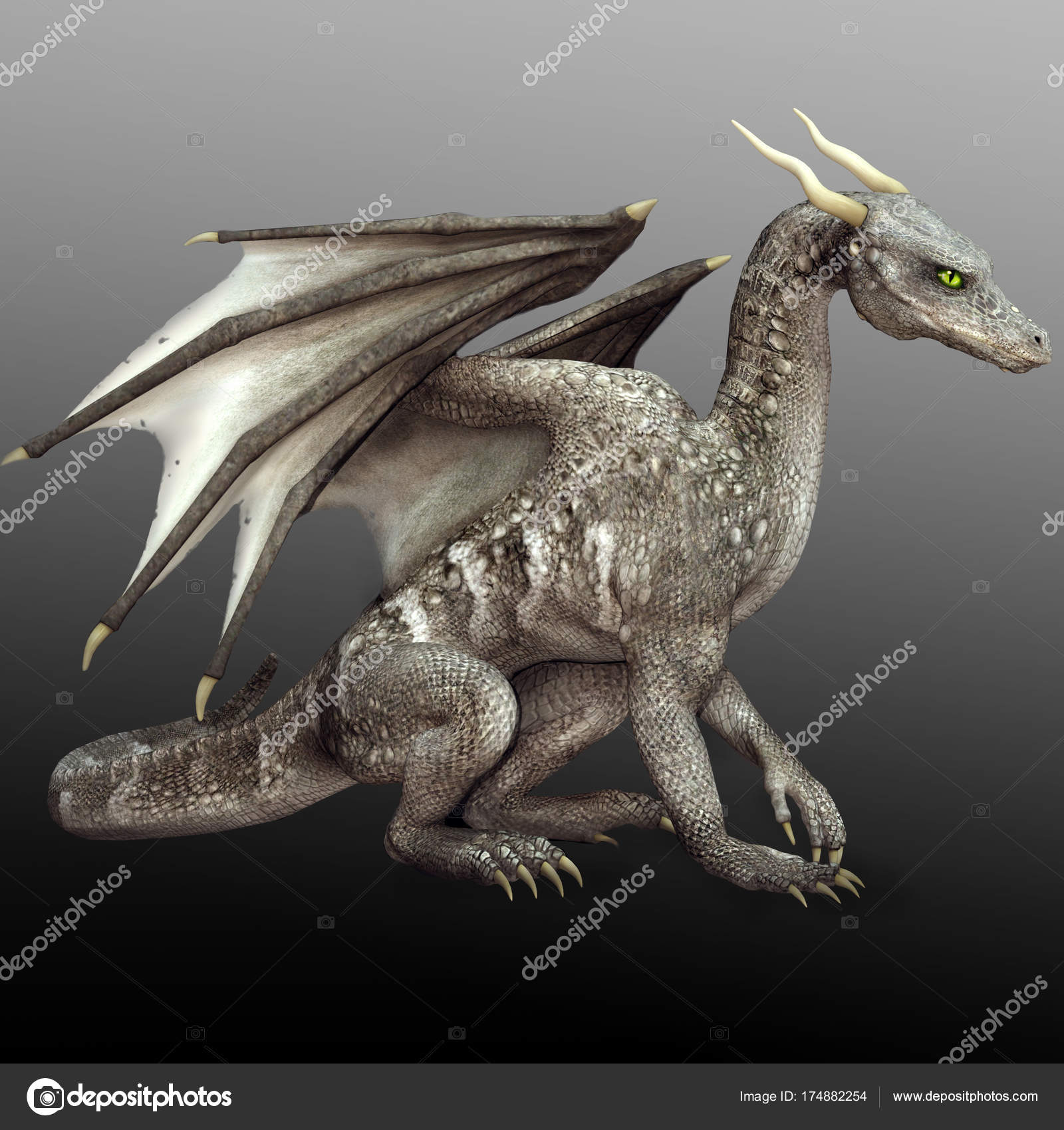 Dragon Side View Sitting