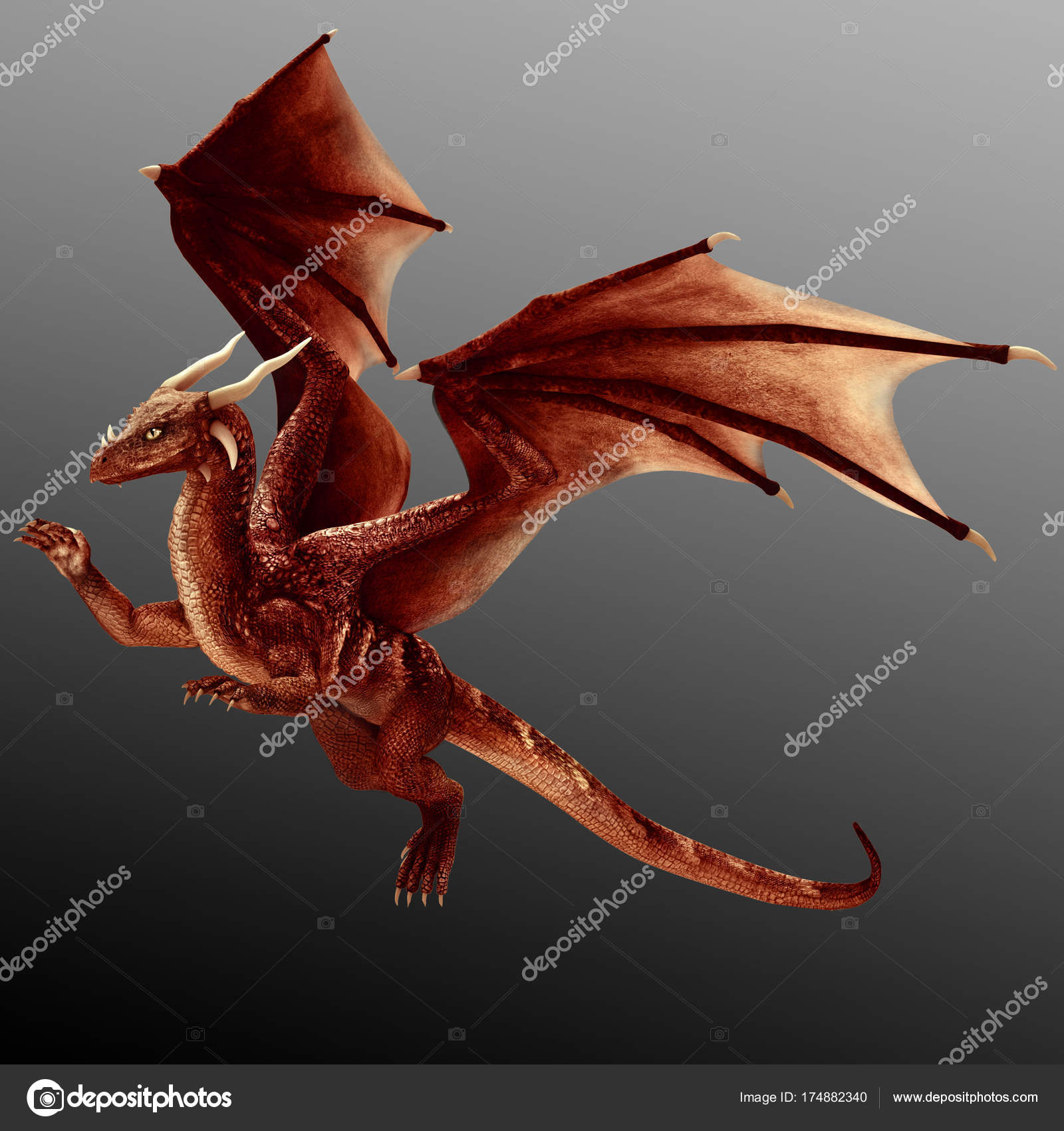 Cgi Fantasy Dragon Wings Red Stock Photo by ©Ravven 174882340