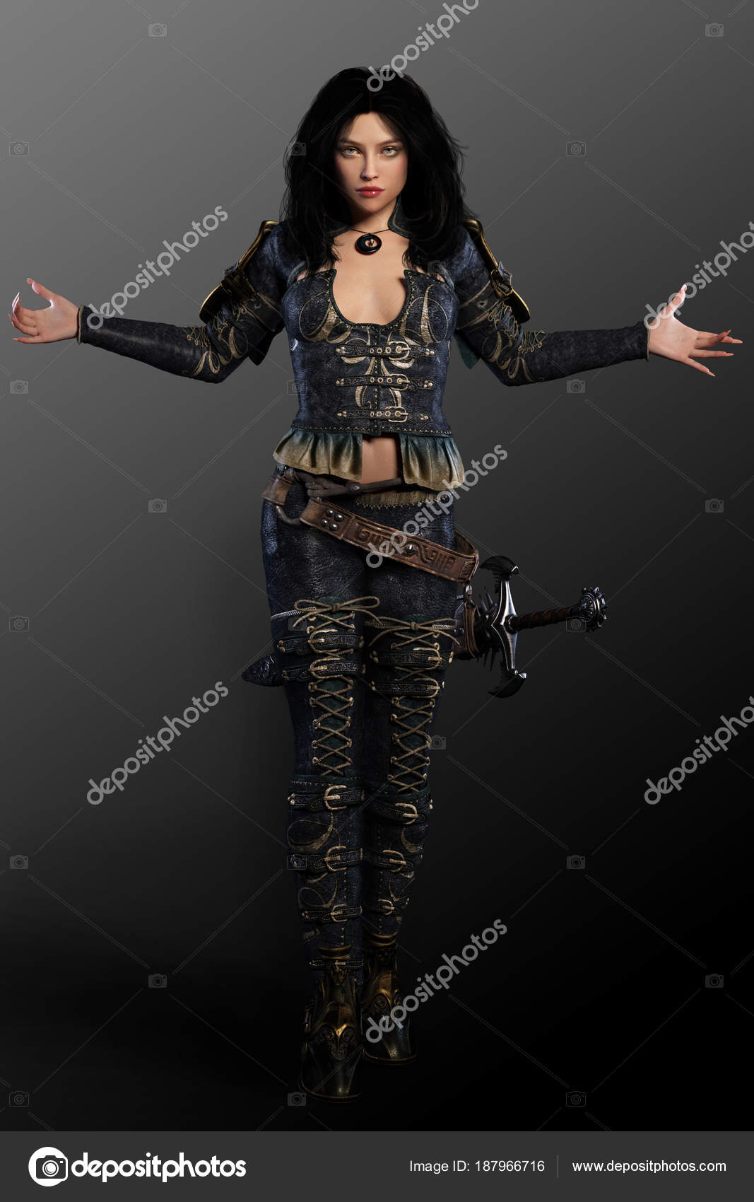 Blue and gold knight | Blue Gold Knight Leather Armor — Stock Photo ...