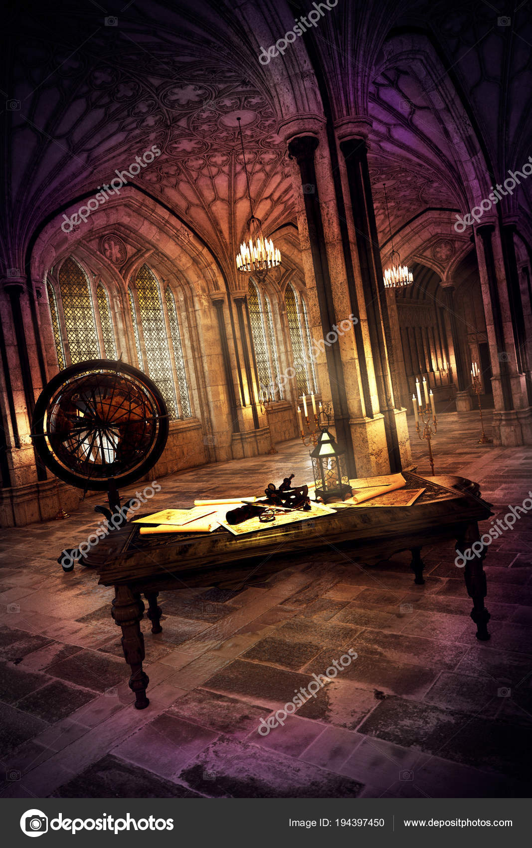 Cgi Illustration Fantasy Castle Desk Stock Photo by ©Ravven 194397450