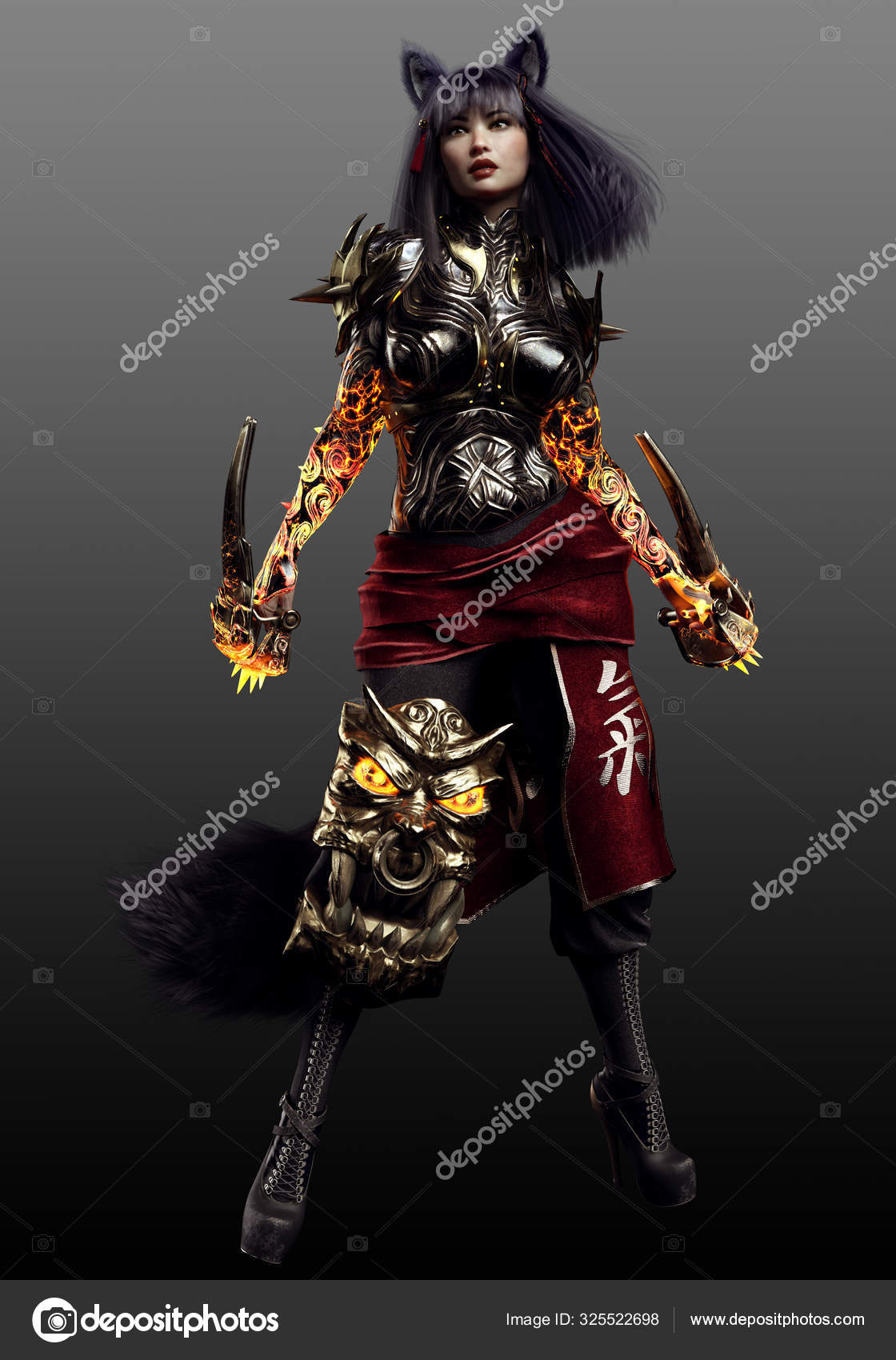 Female Kitsune Samurai