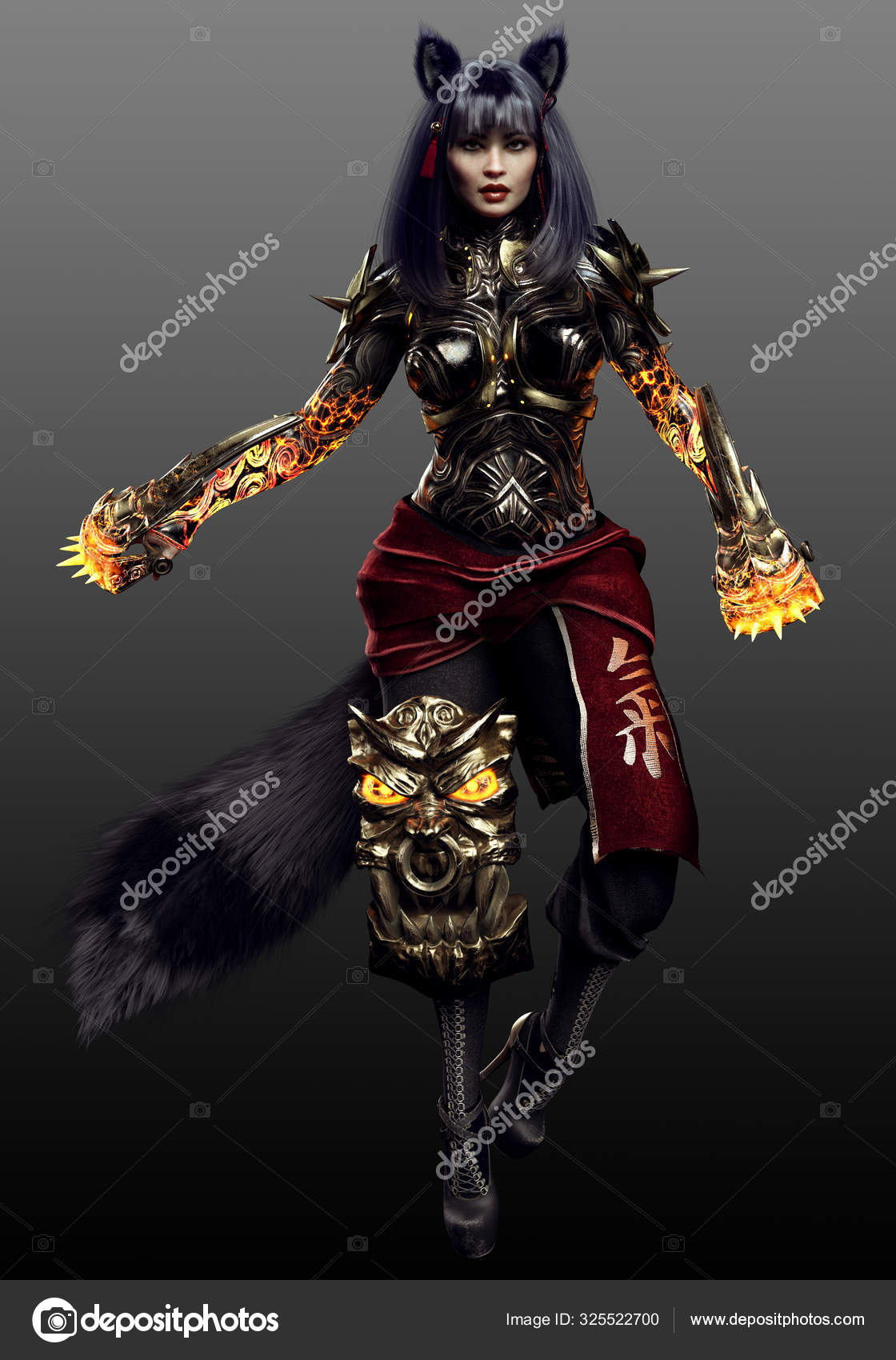 Female Kitsune Samurai