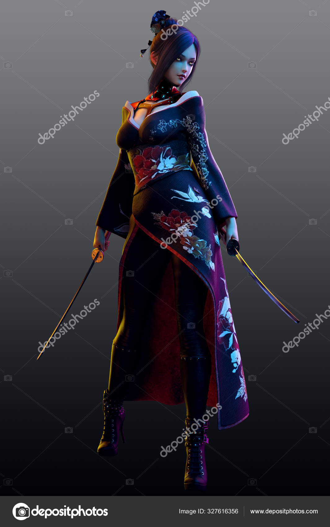 Anime Dual Sword Fighting Poses