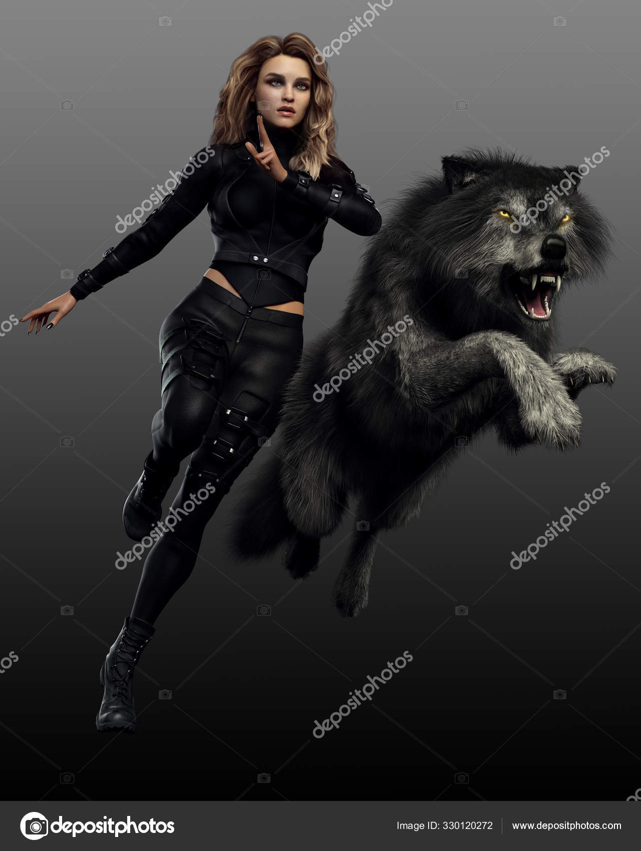 Urban Fantasy Woman Cgi Wolf Stock Photo by ©Ravven 330120272