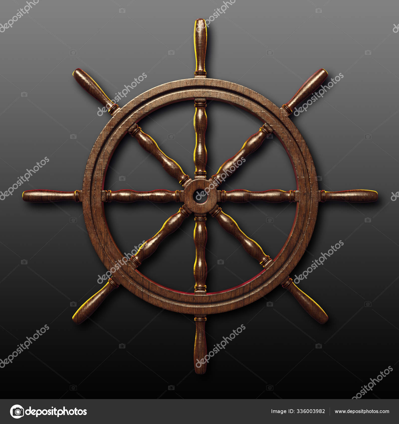 Sailing Ship Wheel Background — Stock Photo © Ravven #336003982