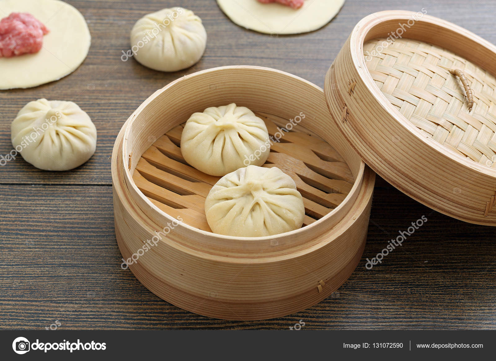 Raw stuffed dumplings ⬇ Stock Photo, Image by © denio109 #131072590
