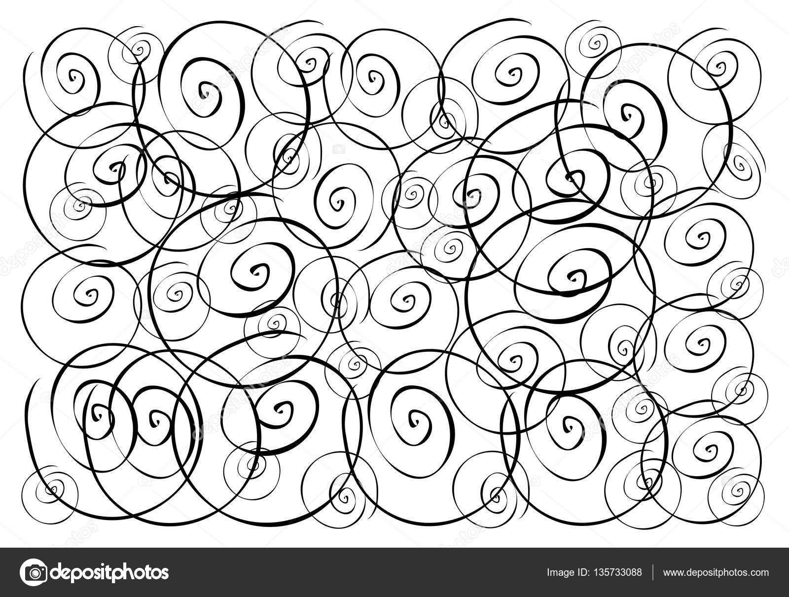 Beautiful White Wallpaper with Spiral Pattern Background Stock Vector ...