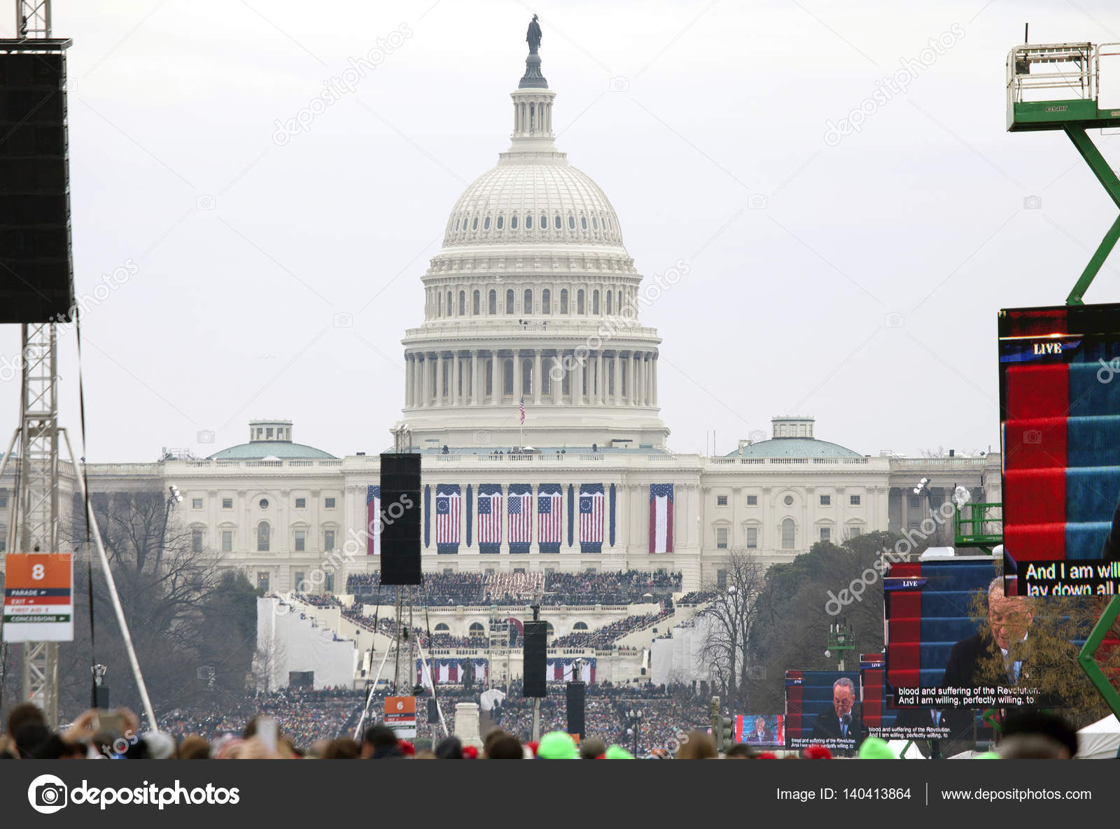 Capitol building on Inauguration of Donald Trump day — Stock Editorial ...