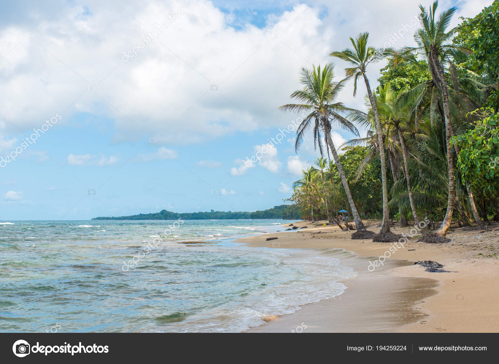 Playa Cocles Tropical Beach Close Puerto Viejo Costa Rica — Stock Photo ...
