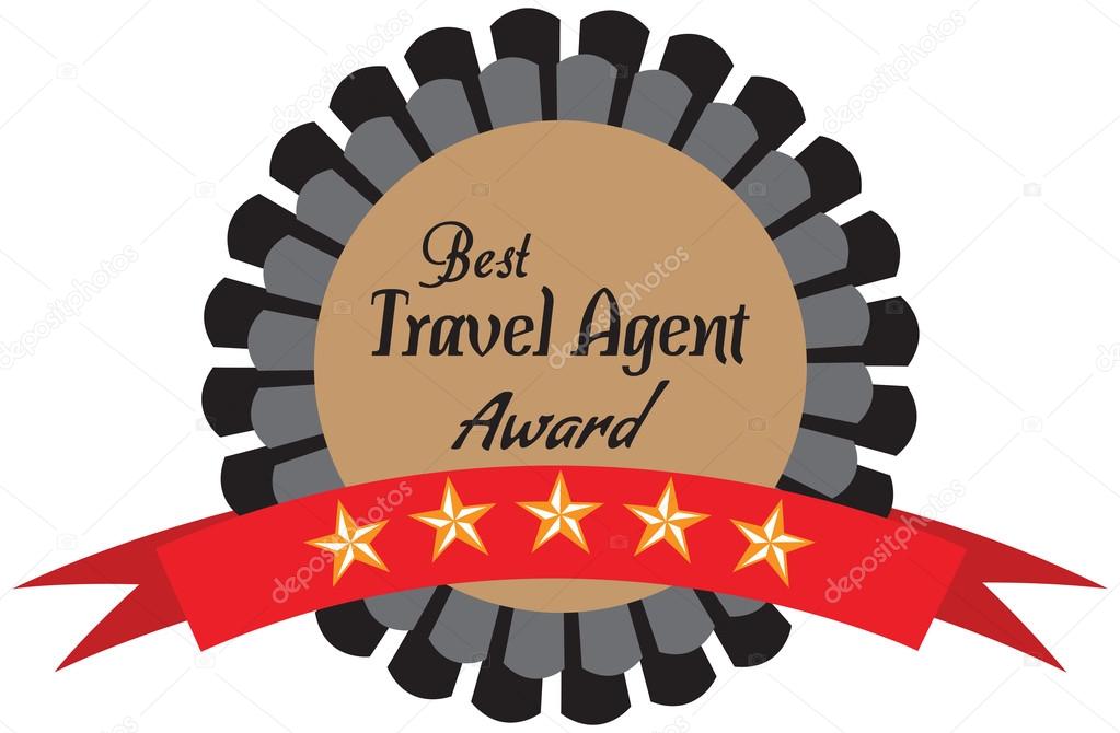 Vector promo label of best travel agent or tour guide service aw ⬇ ...