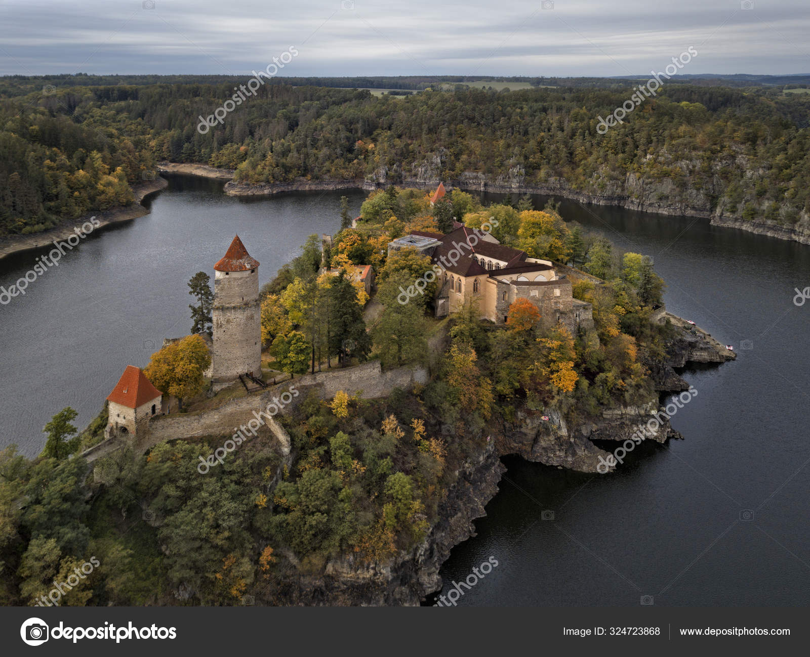 Zvikov Castle Well Preserved Gothic Castle Standing Rock Confluence ...
