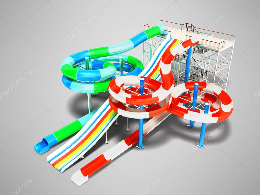 Tobogán acuático moderno para parque acuático un tobogán grande para ...