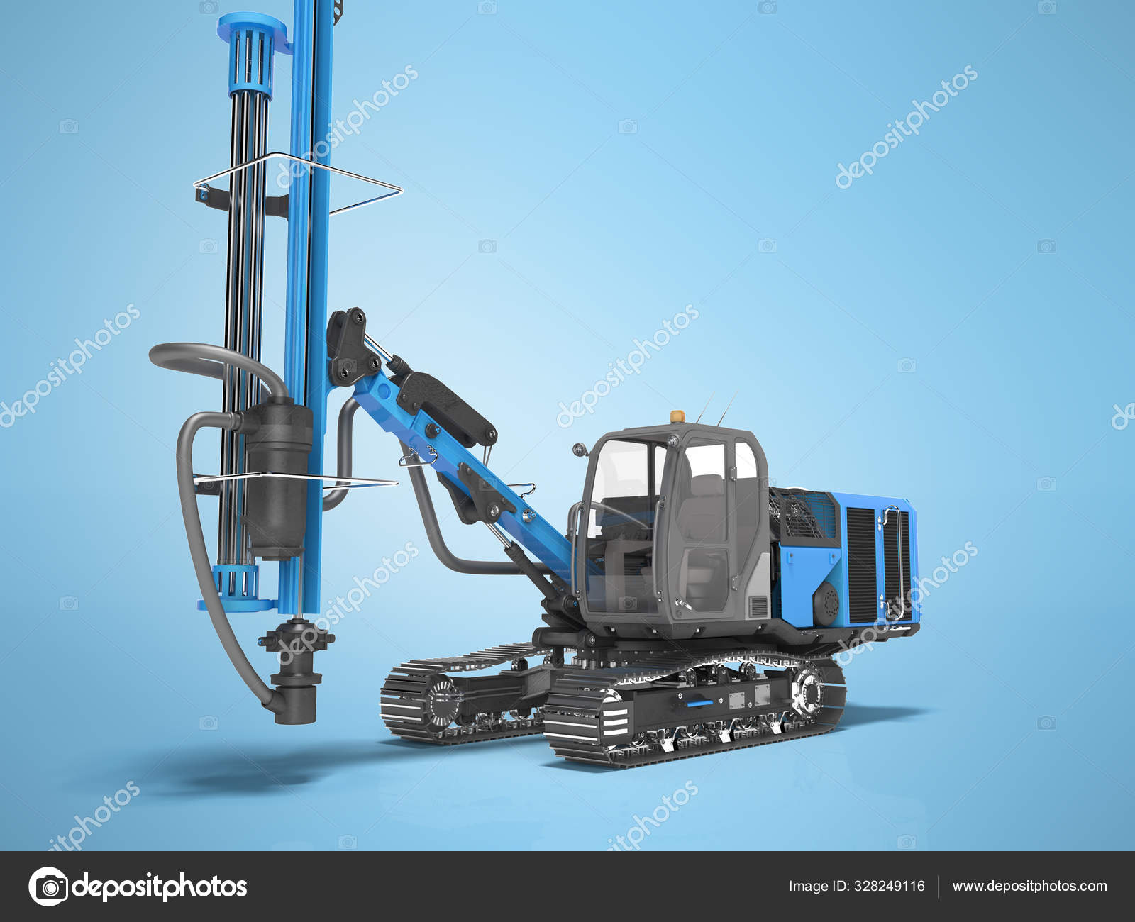 Big construction machinery crawler mounted rotary drilling rig f Stock ...