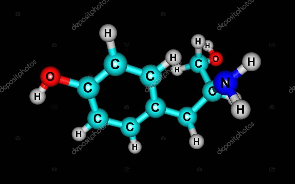 Tyrosol molecular structure isolated on black — Stock Photo © olla ...