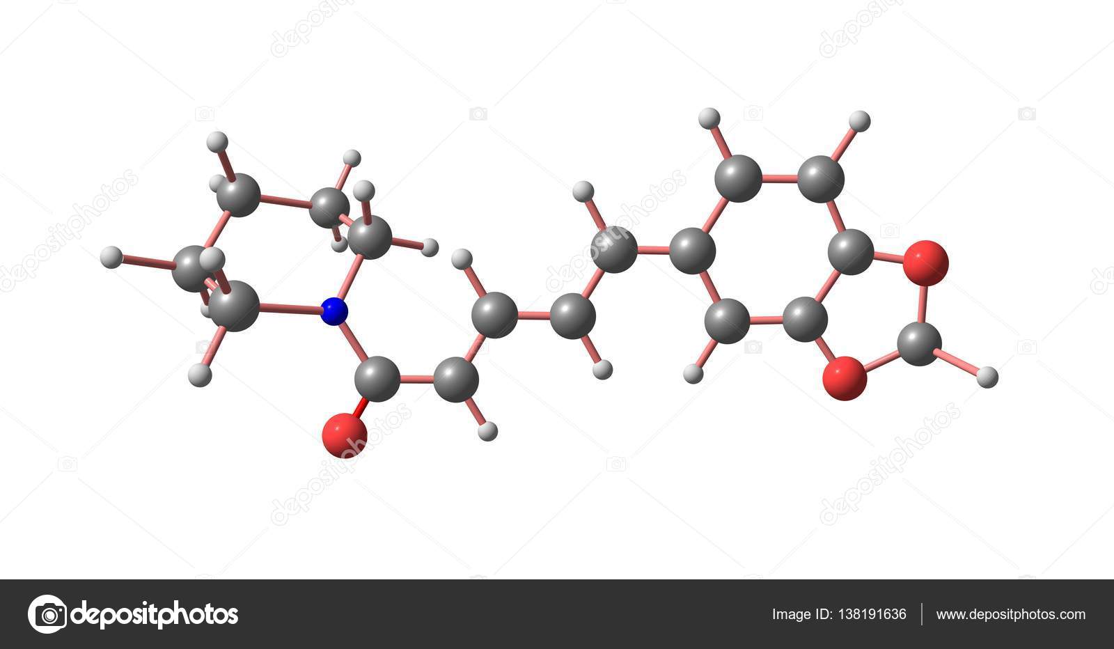 Piperine molecular structure isolated on white Stock Photo by ©olla ...