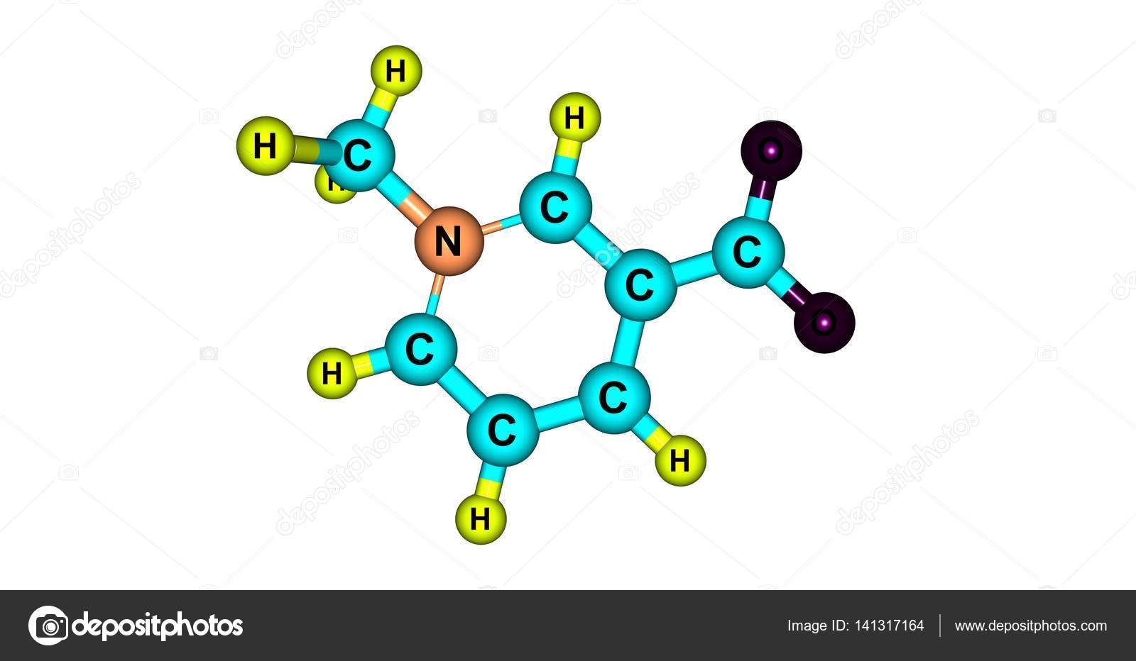 Trigonelline molecular structure isolated on white Stock Illustration ...