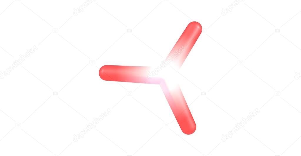 Estructura molecular arsina aislada en blanco 2023