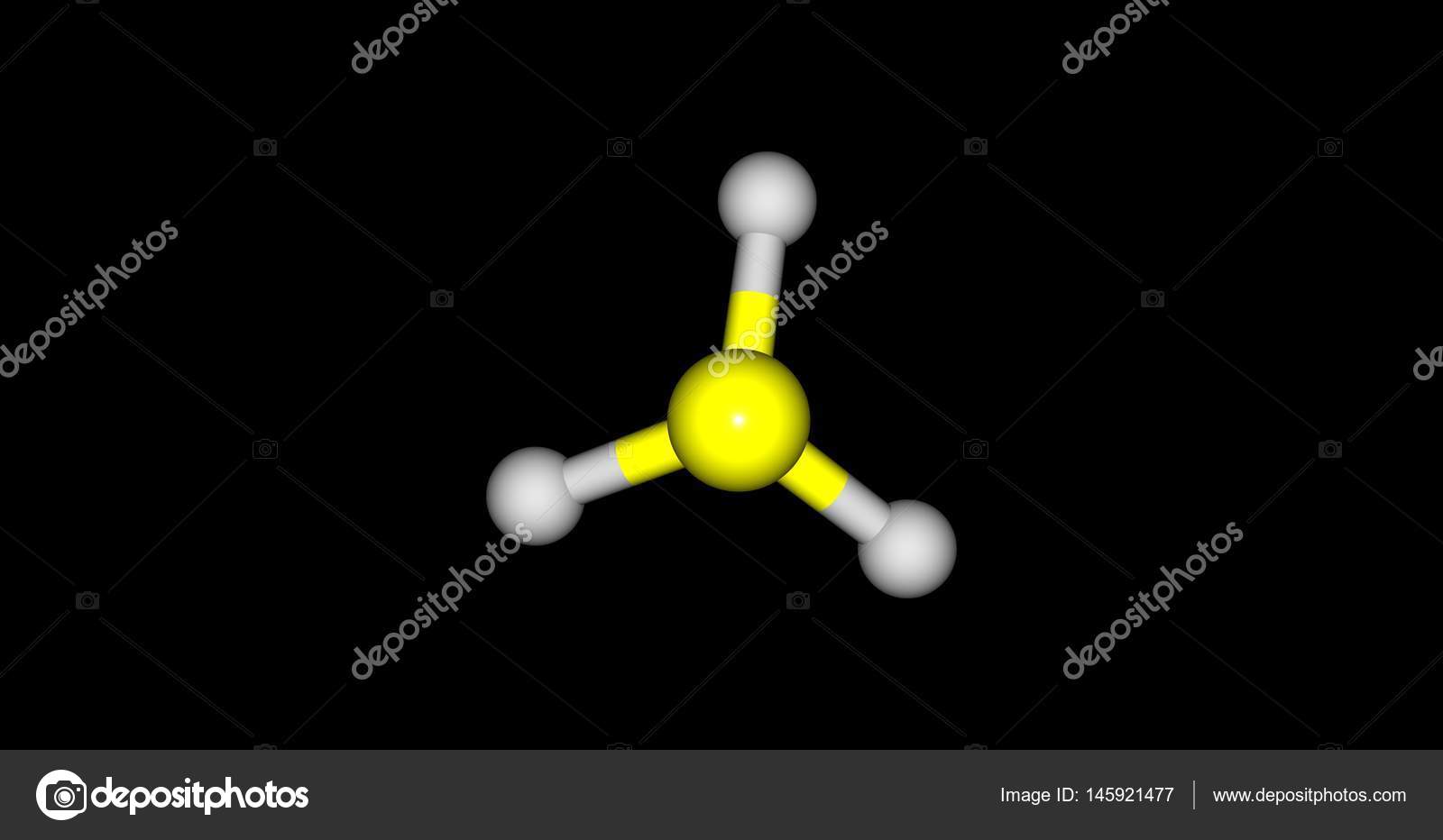 Phosphine molecular structure isolated on black — Stock Photo © olla ...