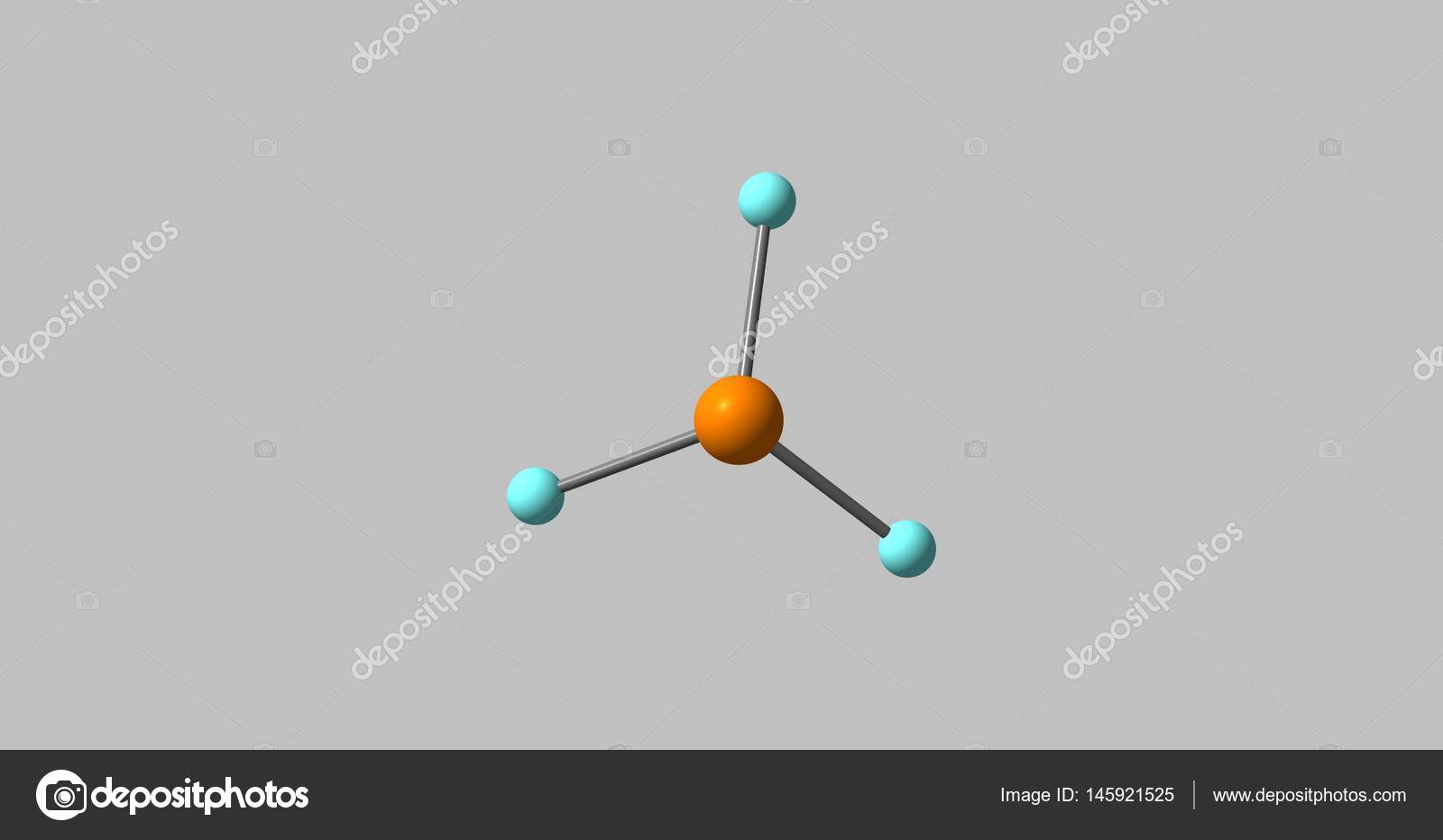 Phosphine molecular structure isolated on grey — Stock Photo © olla ...