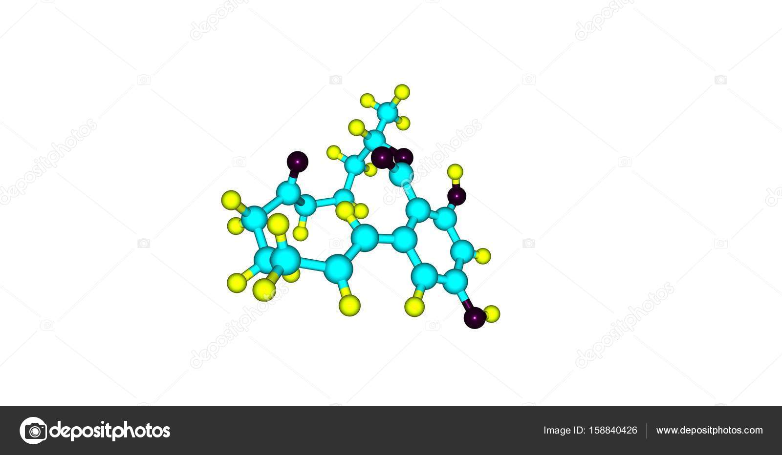 Zearalenone molecular structure isolated on white Stock Illustration by ...