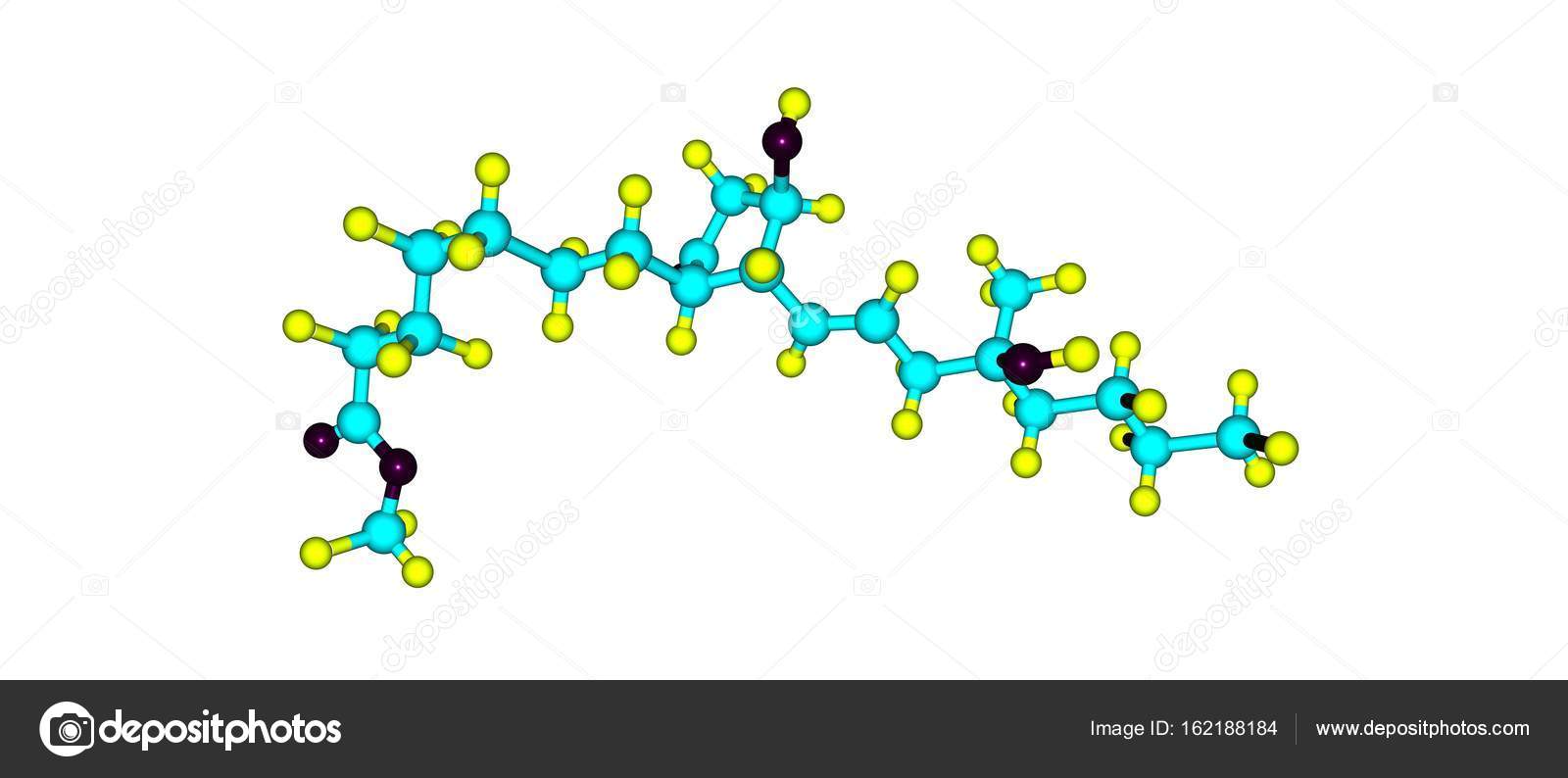 Misoprostol molecular structure isolated on white — Stock Photo © olla ...