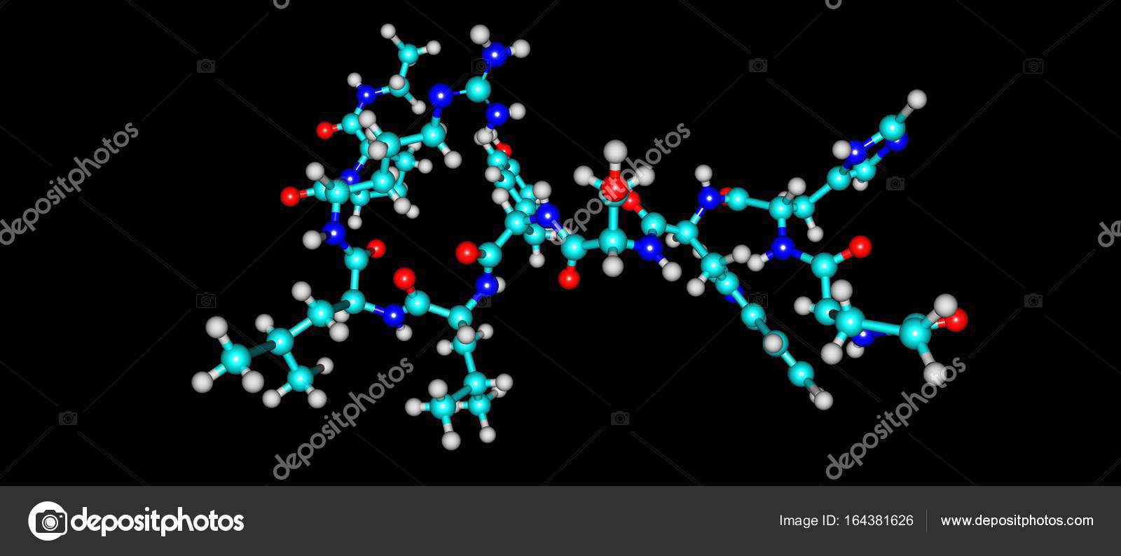 Leuprorelin molecular structure isolated on black — Stock Photo © olla ...