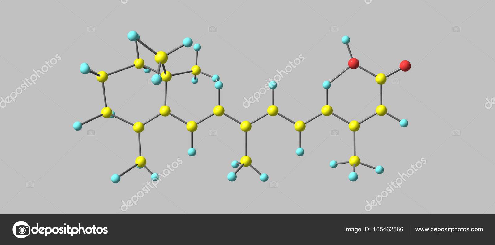 Isotretinoin molecular structure isolated on grey — Stock Photo © olla ...
