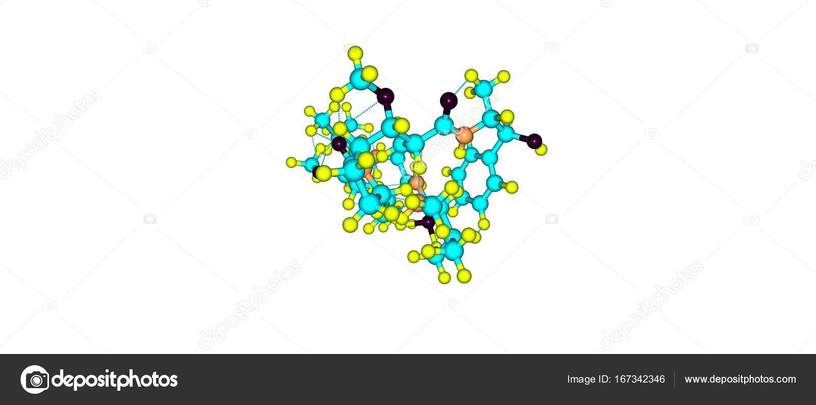 Monomethyl auristatin E molecular structure isolated on white — Stock ...