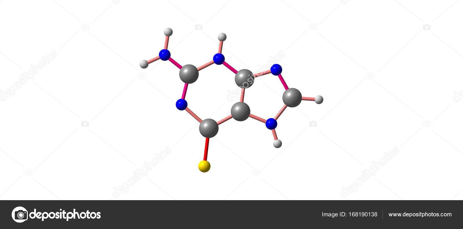 Tioguanine molecular structure isolated on white — Stock Photo © olla ...