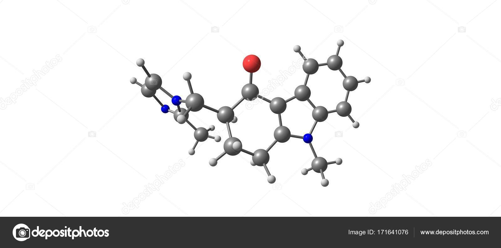 Ondansetron molecular structure isolated on white — Stock Photo © olla ...