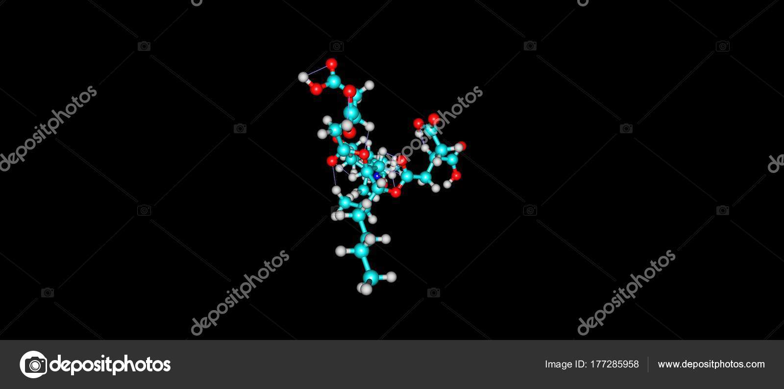 Fumonisin molecular structure isolated on black — Stock Photo © olla ...