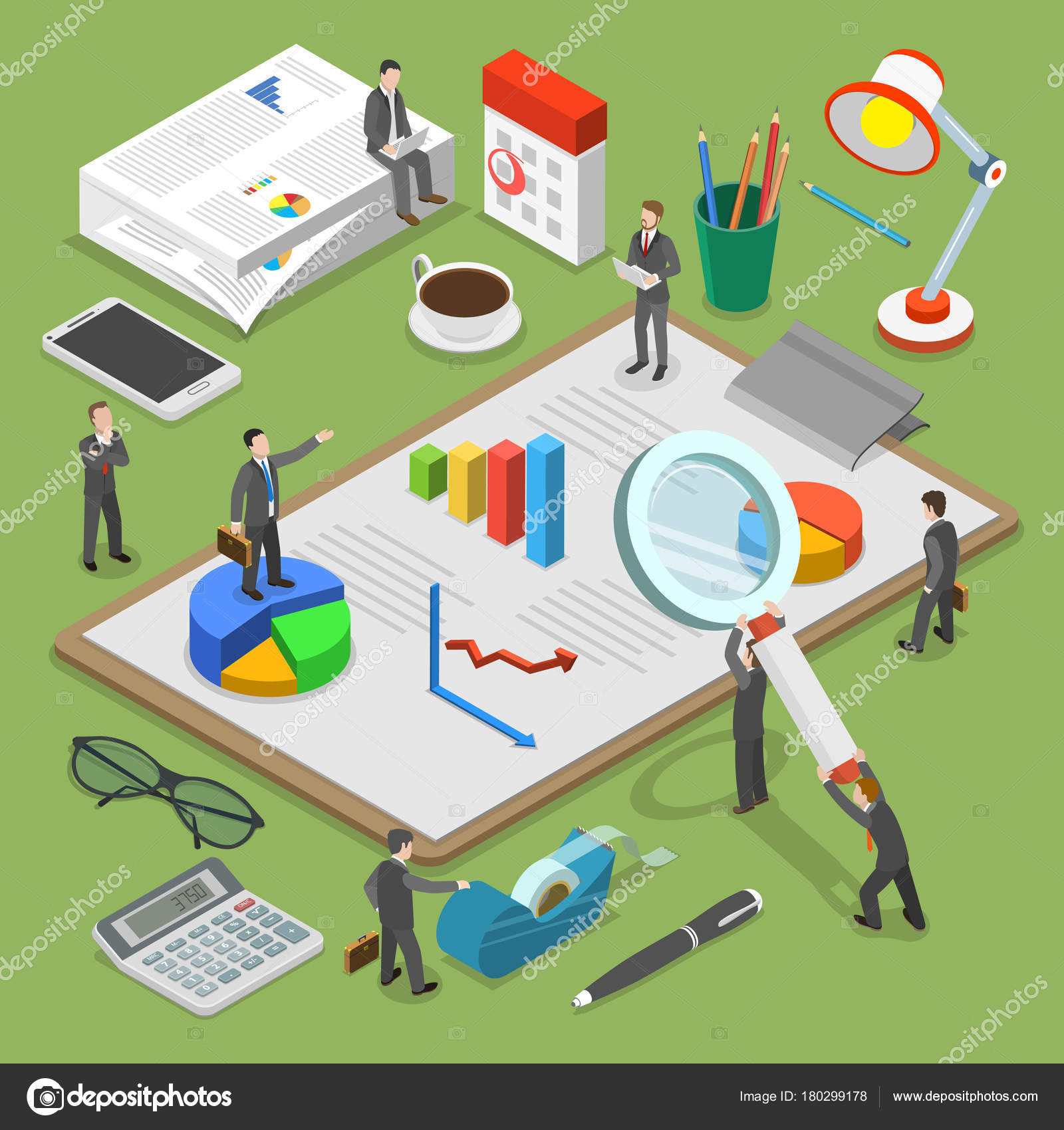 Financial audit flat isometric vector concept. — Stock Vector © tarik ... Financial audit flat isometric vector concept. — Stock Vector © tarik ...
