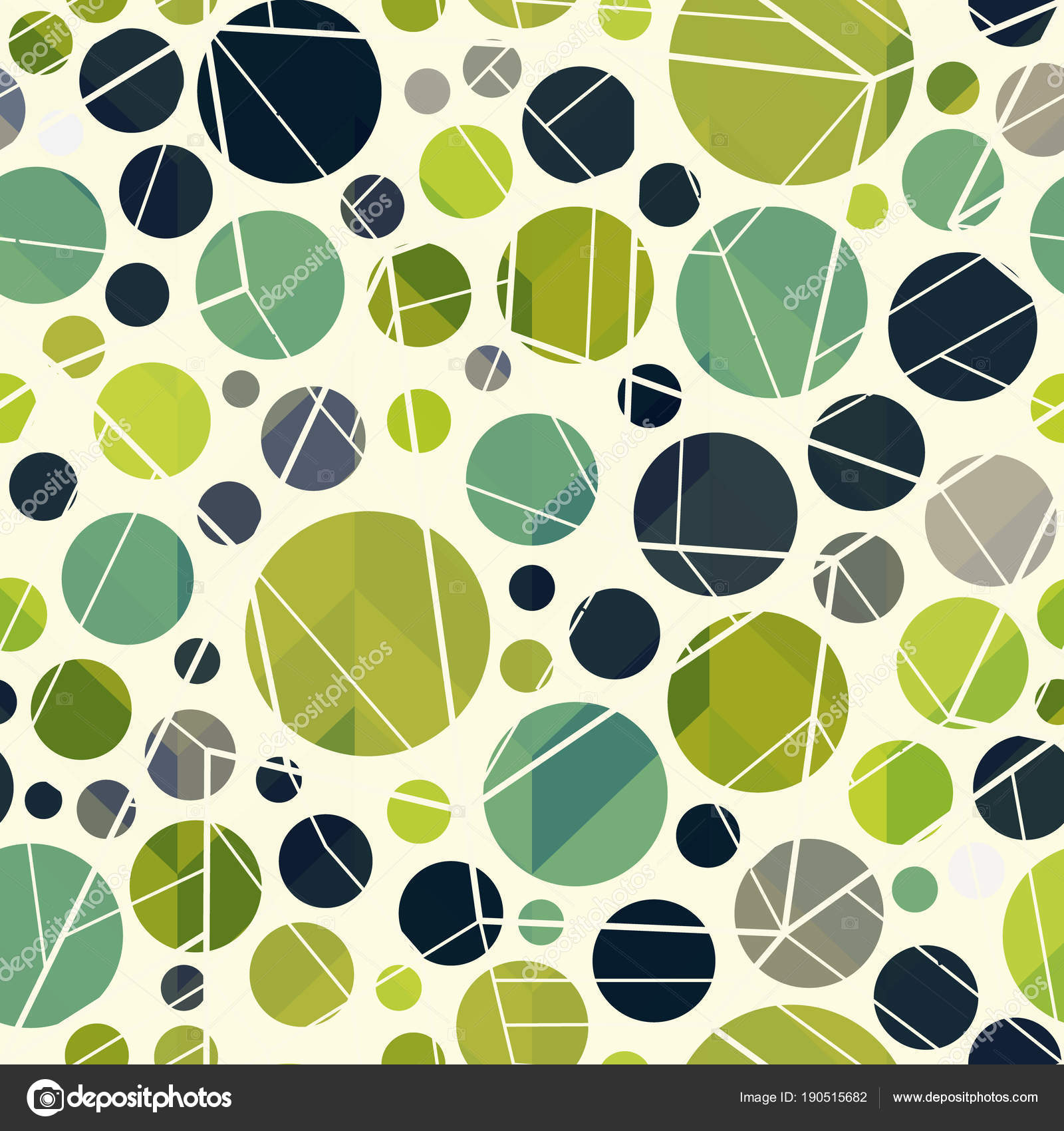Green color circle seamless pattern Stock Vector Image by ©gudinny ...