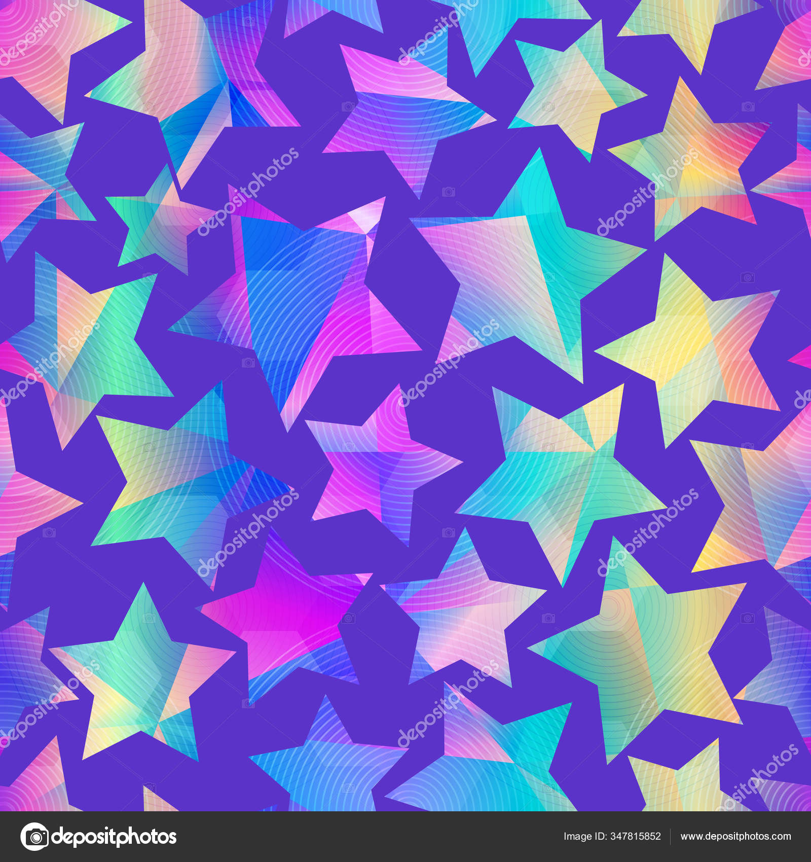 Pola Bintang Holografik Berkas Eps Vektor Vektor Stok oleh ©gudinny ...