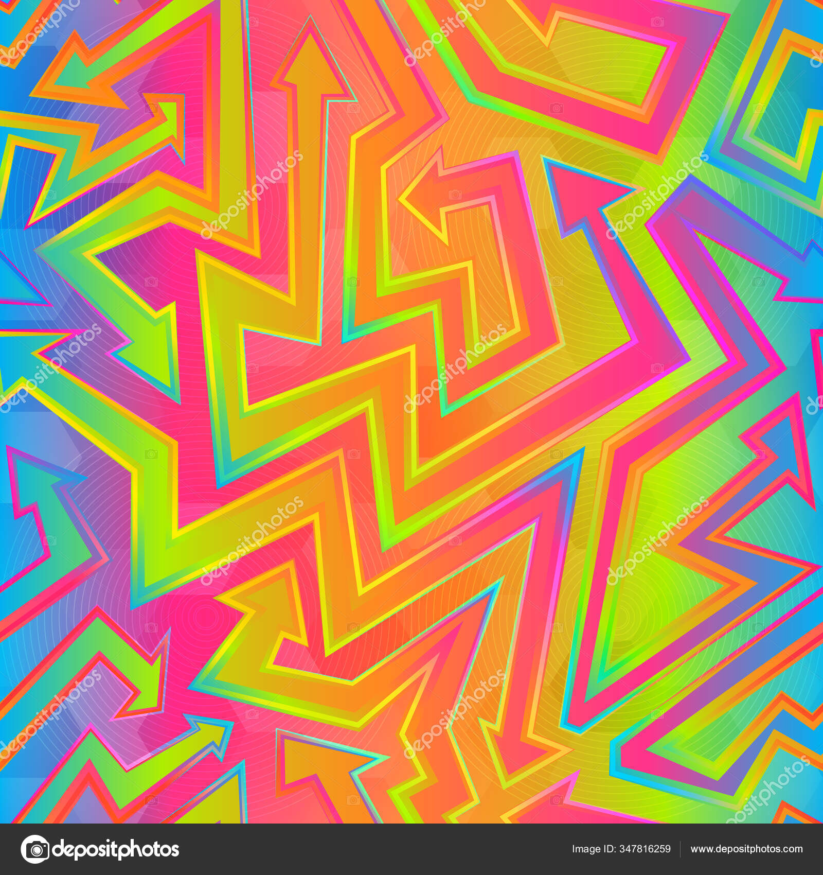 Rainbow Color Arrow Pattern Stock Vector Image by ©gudinny #347816259