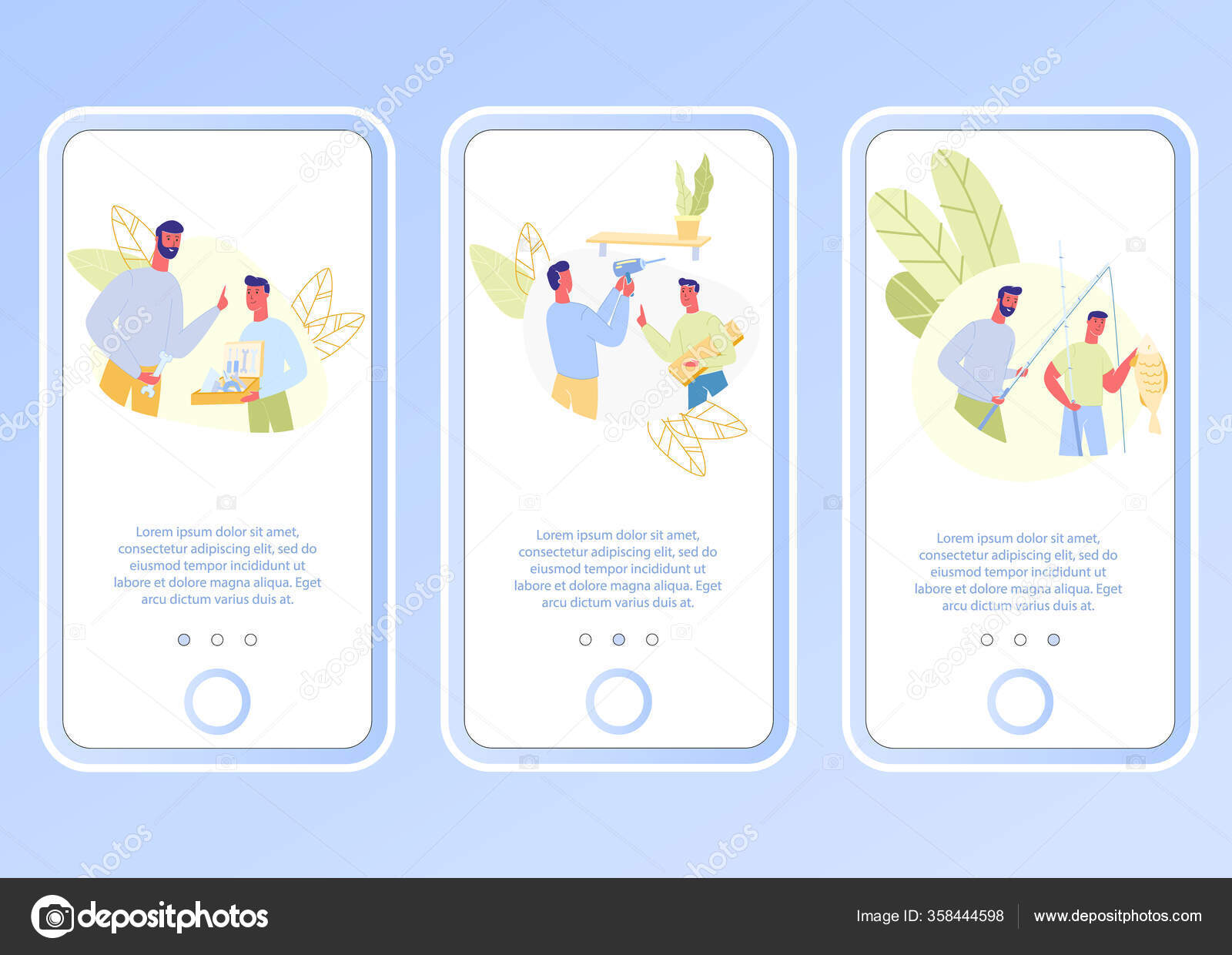 Types of Mens Activities and Recreation. Vector. Stock Vector Image by ...