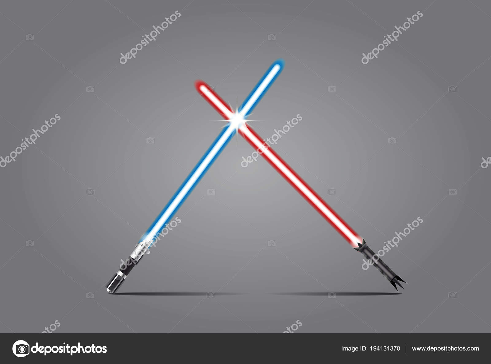 Clash Two Lightsabers Stock Vector Image by ©Giadoart #194131370