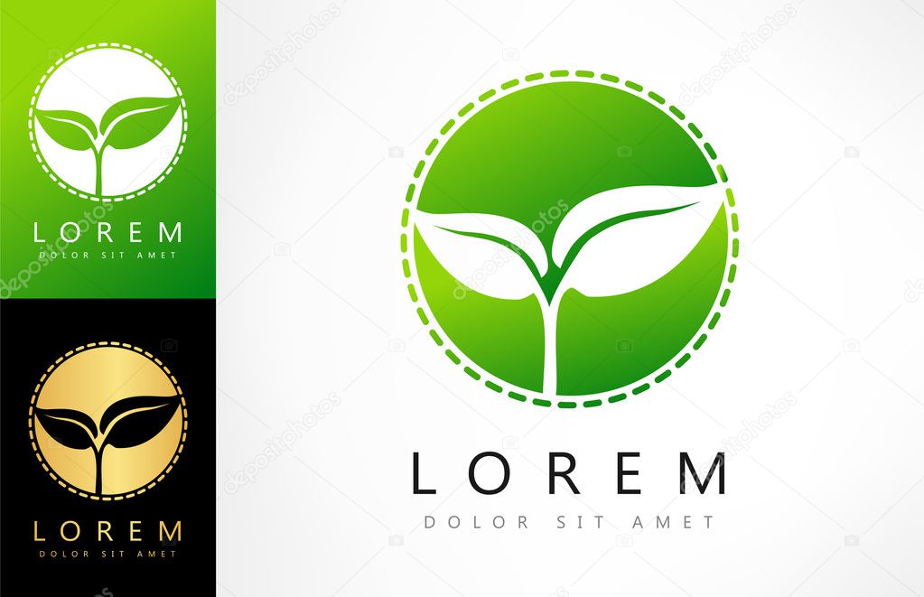 Eco logo green leaf vector illustration Stock Vector Image by ©barcova ...