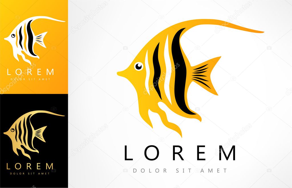 Angel fish vector Stock Vector by ©barcova.natalia 126157760