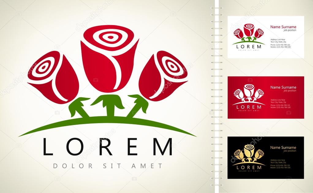 Roses logo illustration Stock Vector Image by ©barcova.natalia #127555584
