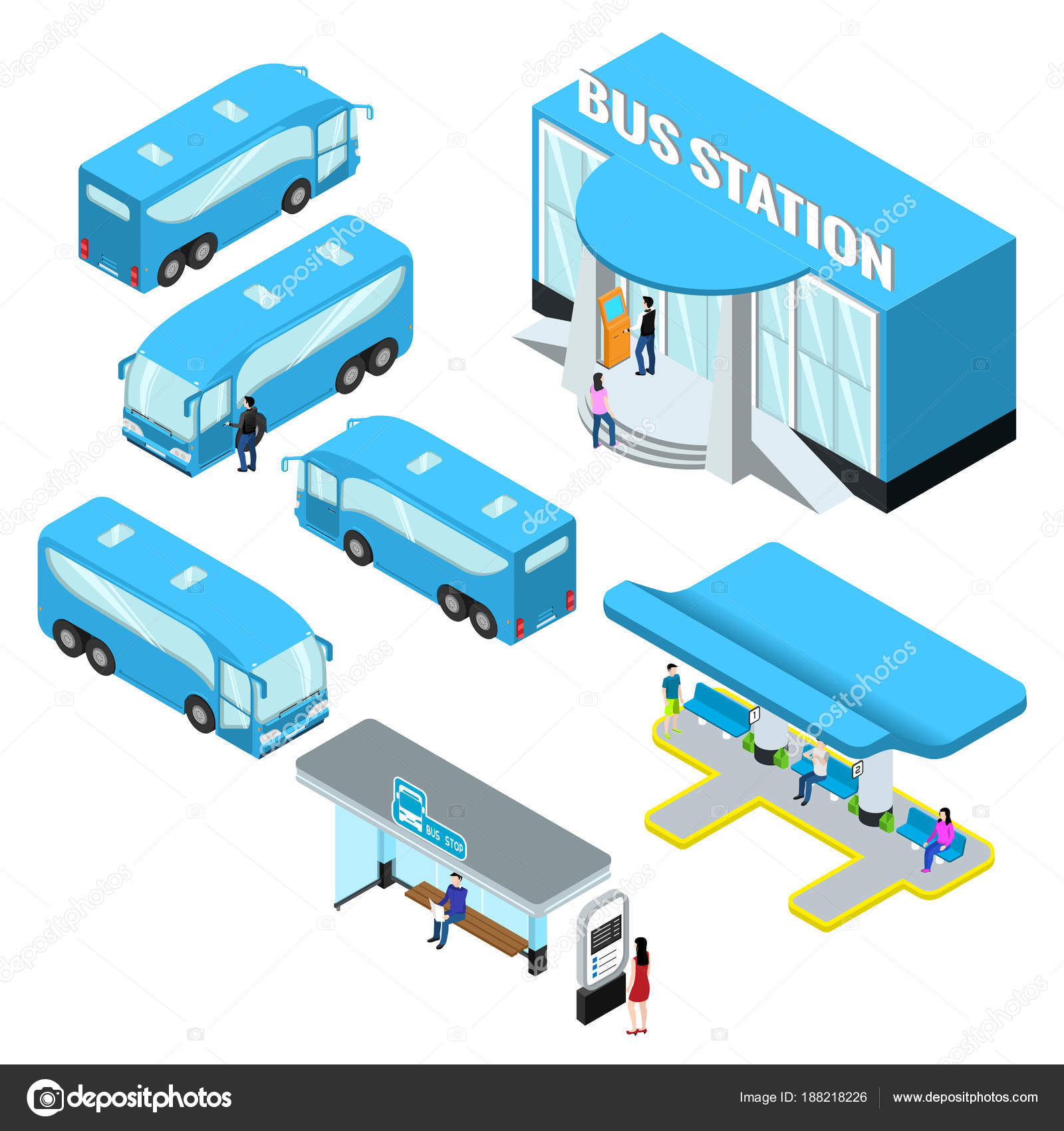 Bus Station Illustration