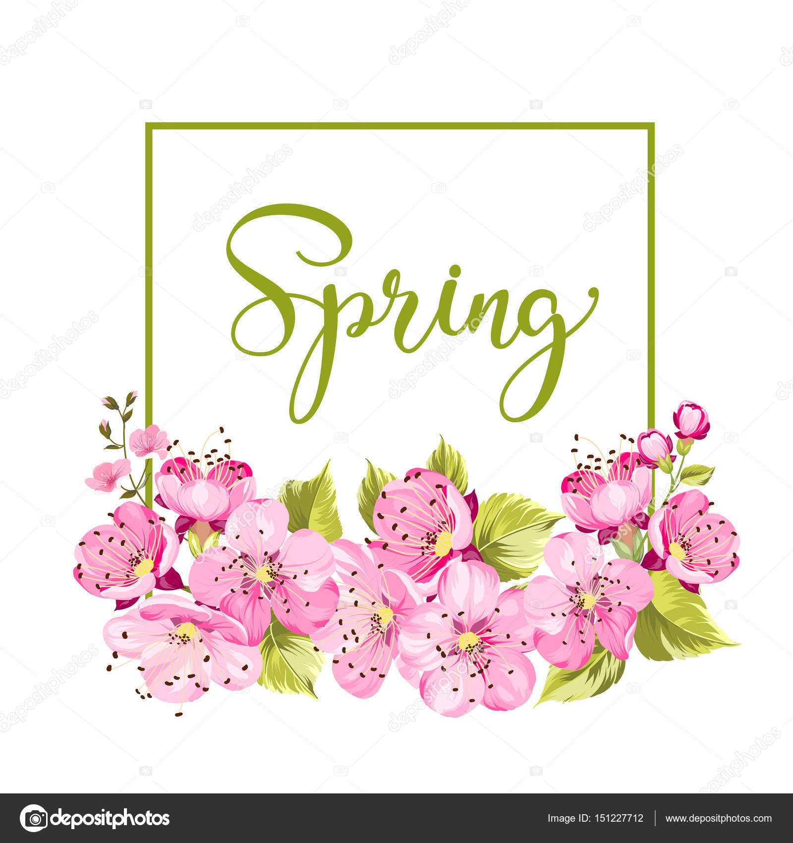 Spring flower card. Stock Vector by ©Kotkoa 151227712