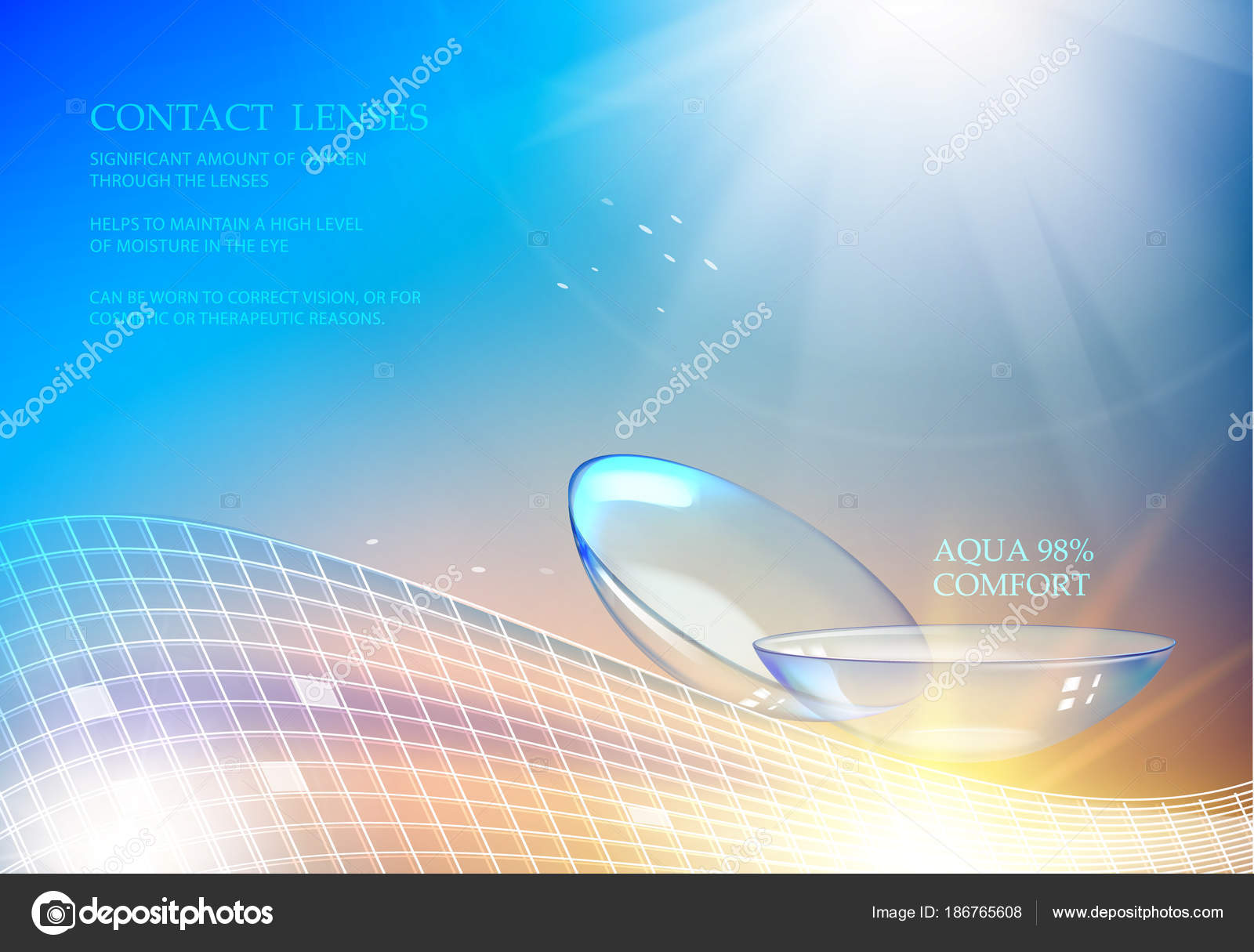 The Contact Lenses Illustration. Stock Vector Image by ©Kotkoa #186765608